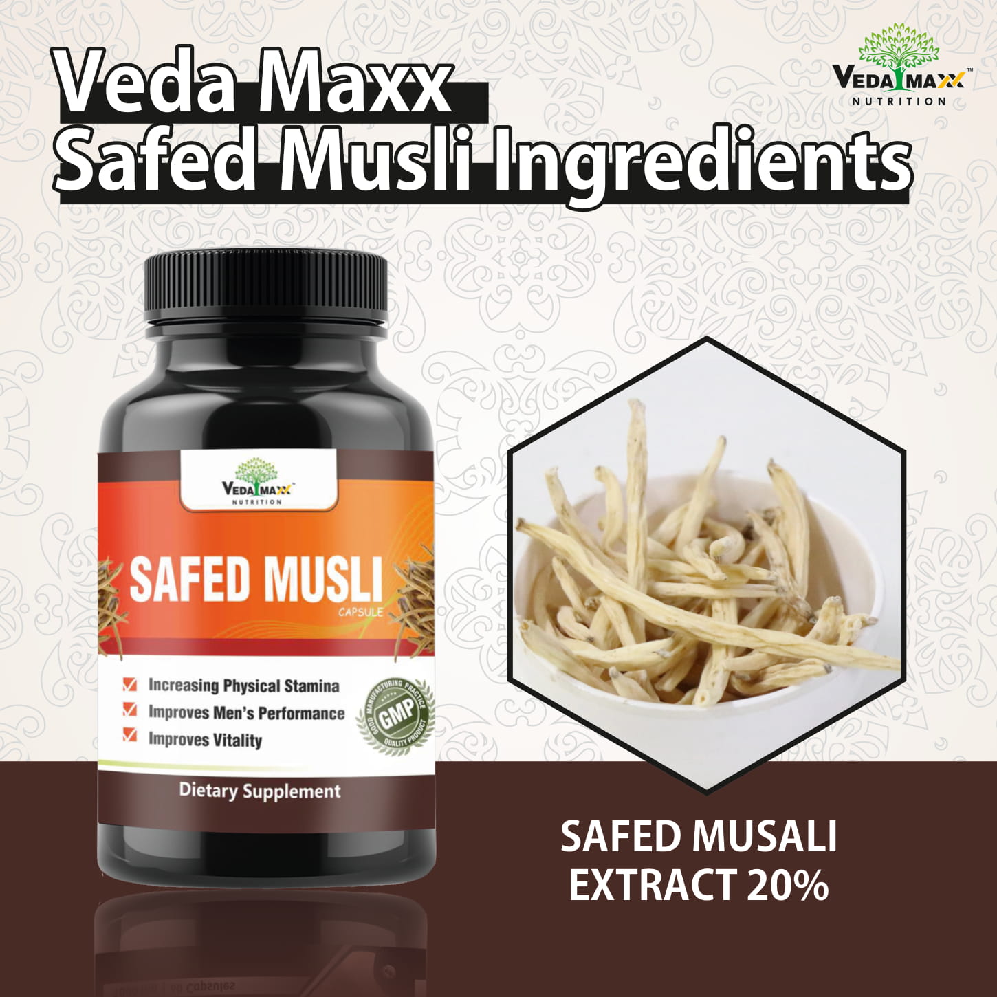Vedamaxx Safed Musli Capsule - Nutrition Solution for All